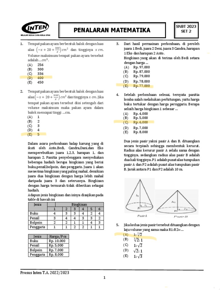 PM SNBT Set 2 | PDF