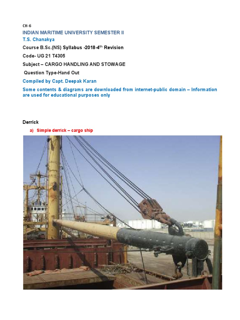 Unit6 Derrick | Download Free PDF | Crane (Machine) | Manufactured Goods