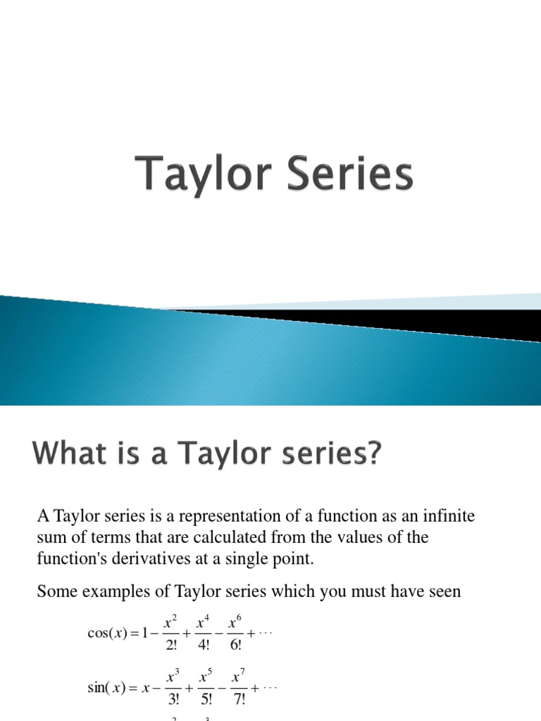 Chap01 3 Taylor Series | PDF | Derivative | Numerical Analysis