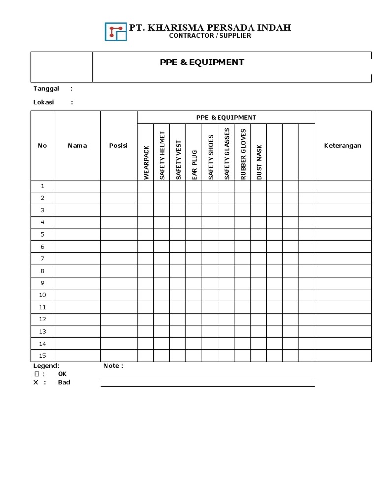 Check List APD | Download Free PDF | Personal Protective Equipment ...