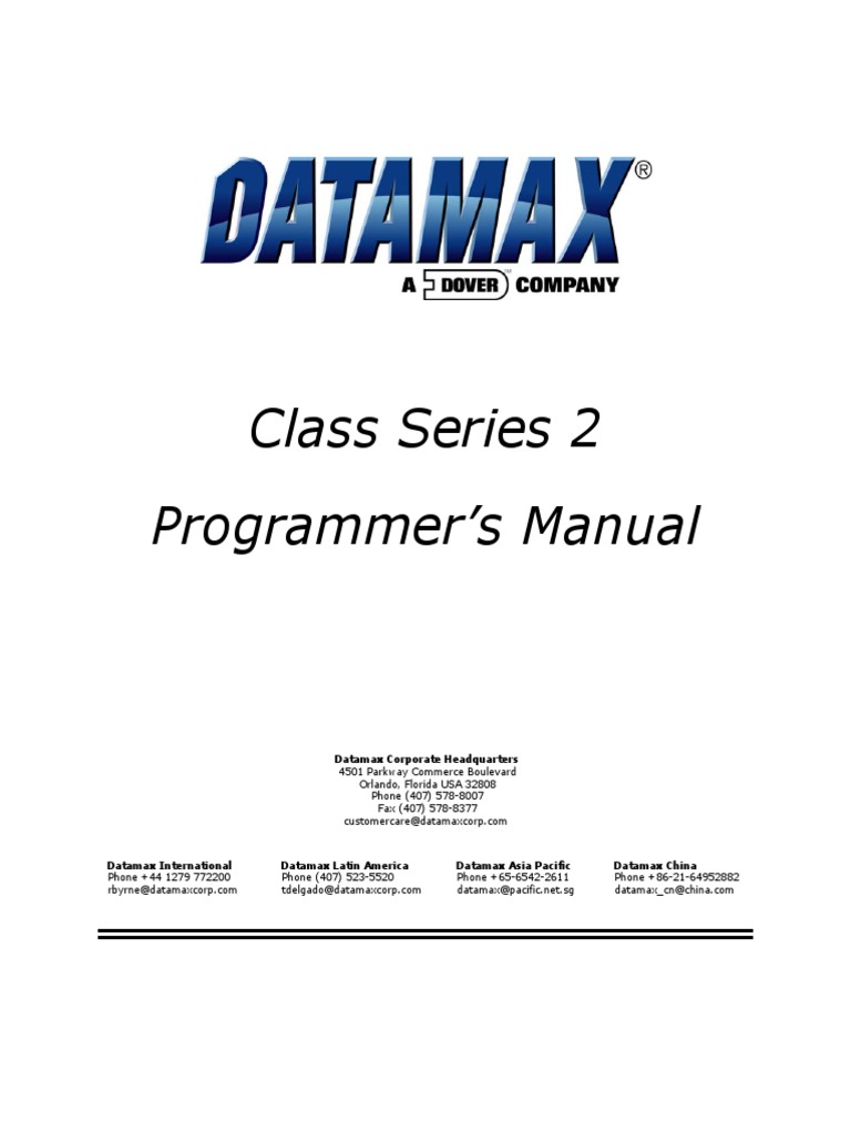 Manual Programacion Datamax Serie e markII | PDF | Ascii | String (Computer Science)