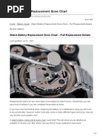 Watch Battery Cross Reference - Chart Guide | PDF | Companies | Energy ...