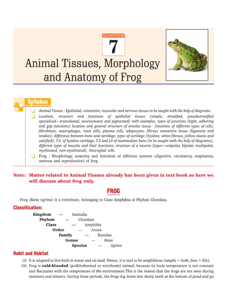 1-23 ISC Biology (Frog) | PDF
