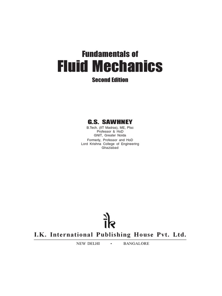 Fluid Mechanics: Fundamentals of | PDF | Civil Engineering | Classical Mechanics