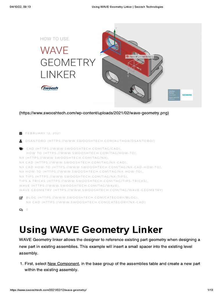 NX WAVE Geometry Linker | PDF | Computing | Software NX WAVE Geometry Linker | PDF | Computing | Software