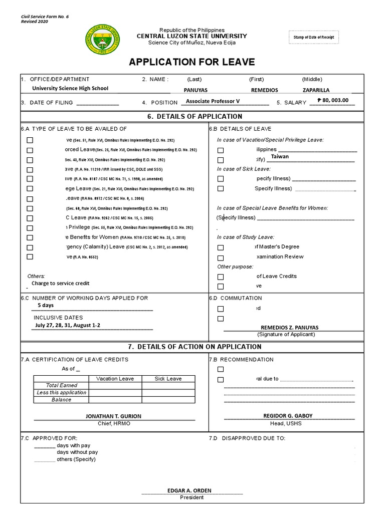 AFA Leave Form 1 | PDF | Parental Leave | Sick Leave
