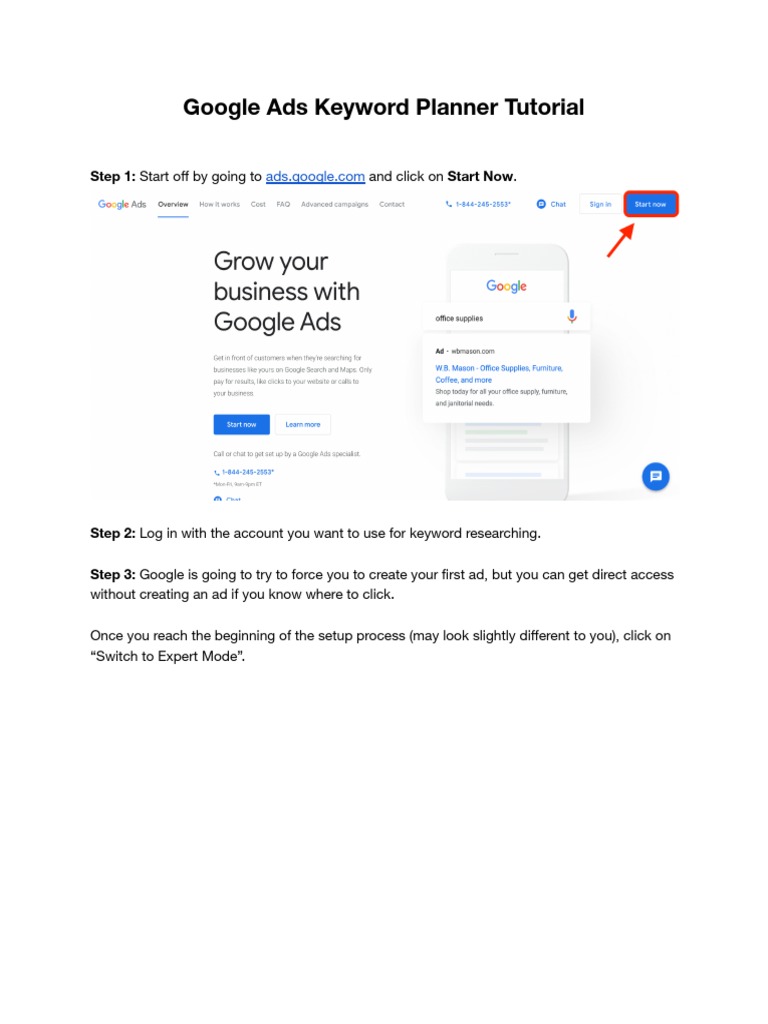 Google Ads Keyword Planner Guide | PDF