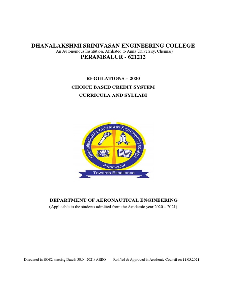 AERO - CURRI SYBBI I - VIII - Without Open Elective | PDF | Integral ...