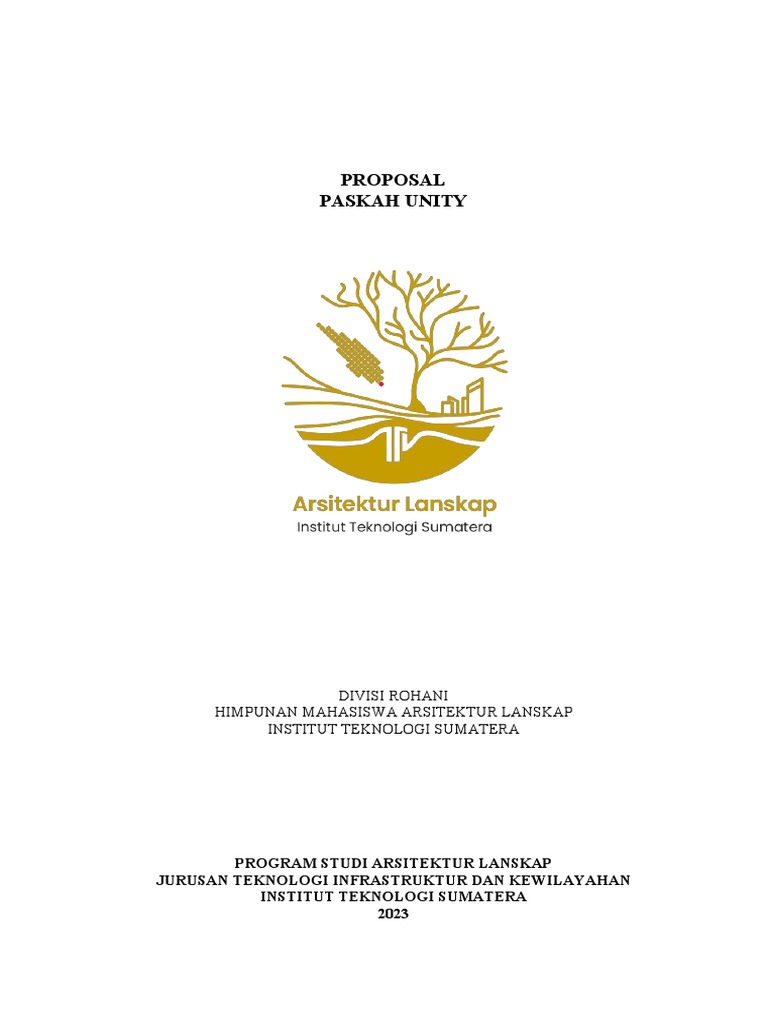 Final - Proposal - Paskah - Unity - 2023 - (Arsitektur - Lanskap) (1) New y | PDF