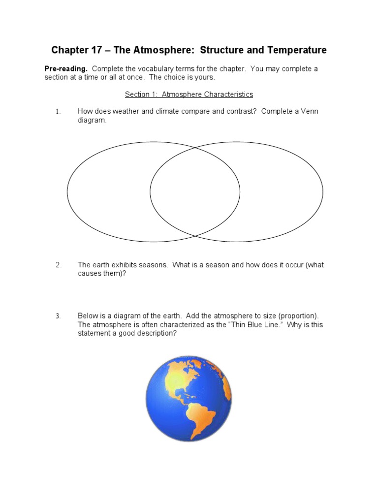 Atmosphere Structure and Temperature Guide | PDF | Atmosphere Of Earth ...