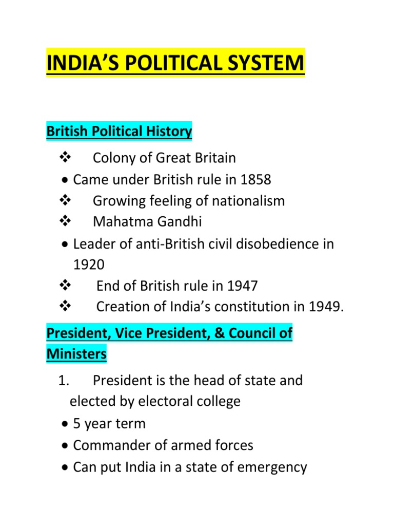 Indian Political System | Download Free PDF | Government | Political ... Indian Political System | Download Free PDF | Government | Political ...