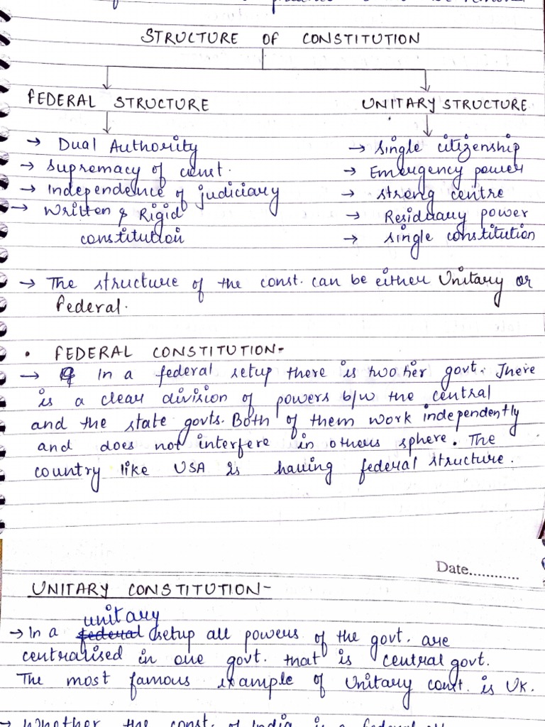 Unitary and Federal Structure | PDF