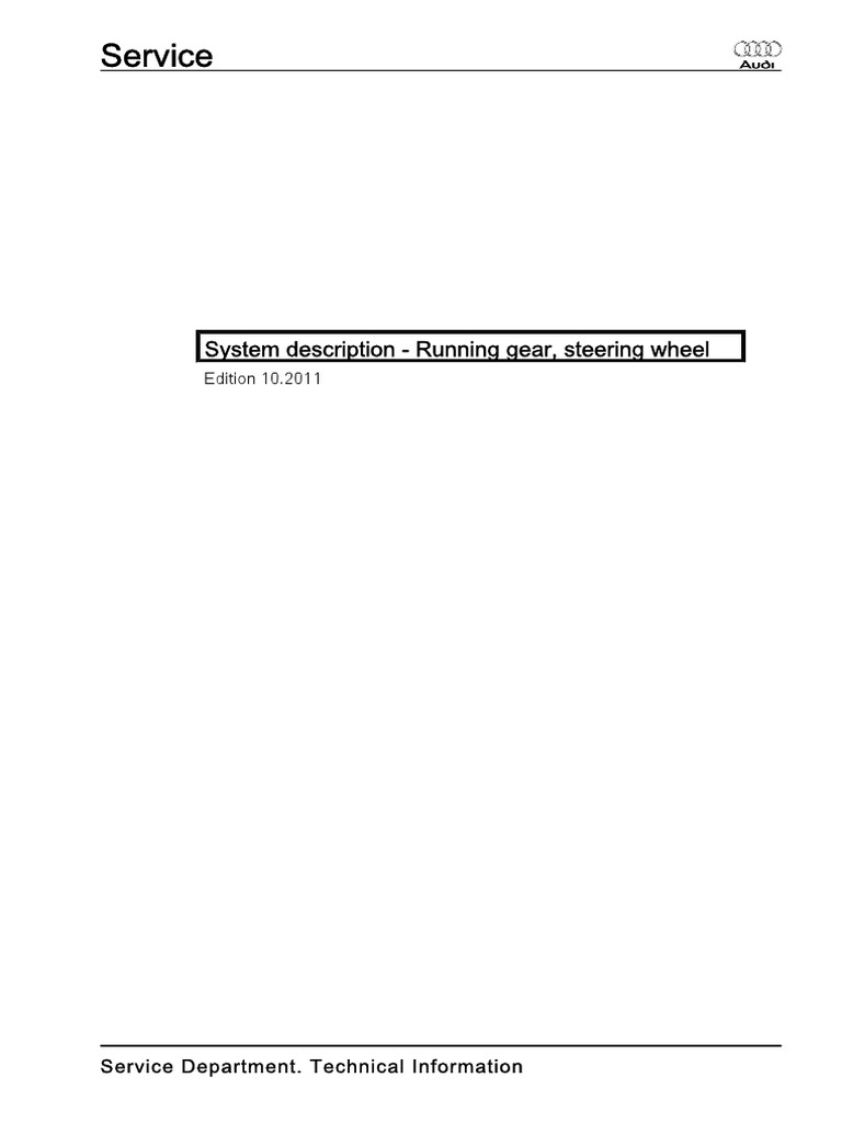 System Description - Running Gear Steering Wheel | PDF | Menu ...