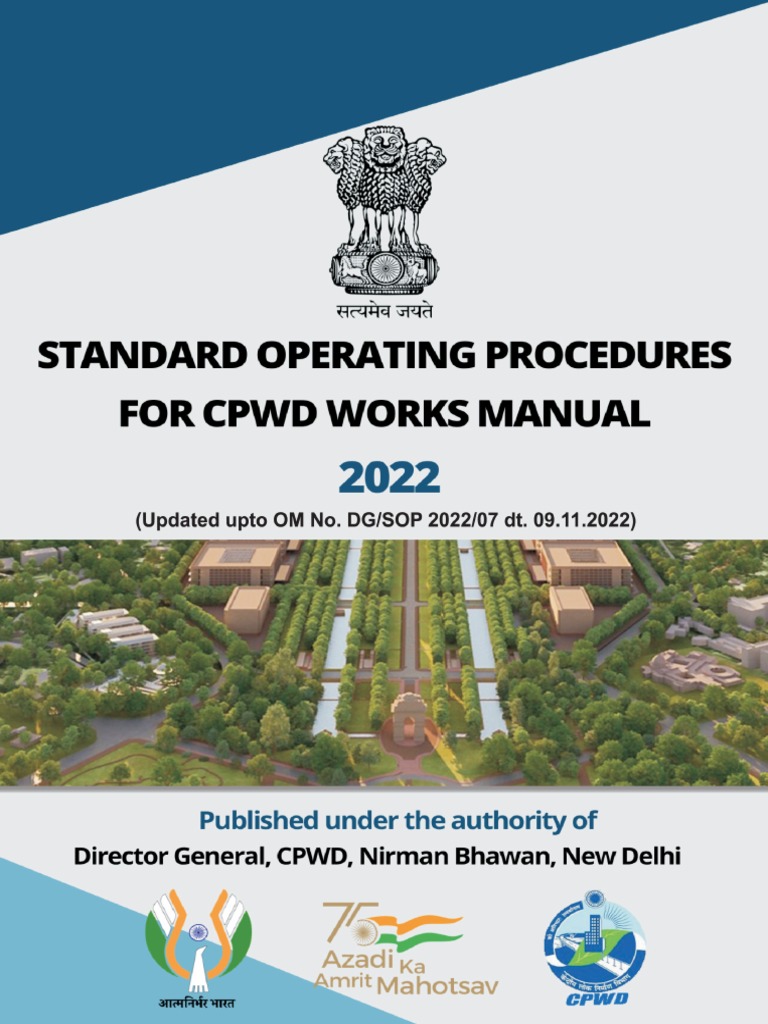SOP For CPWD Works Manual 2022 13122022 | PDF | Arbitration | Outsourcing
