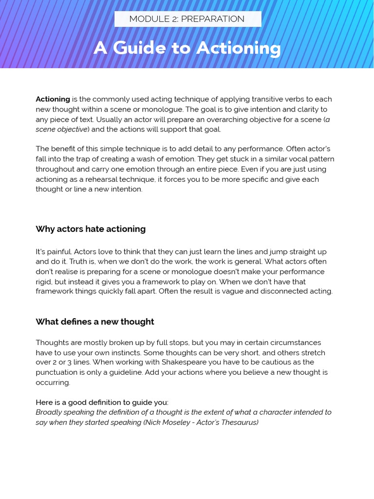 A Guide To Actioning | Download Free PDF | Thought | Cognition