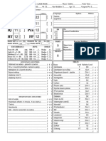 GURPS character sheet | PDF | Entertainment | Role Playing Games