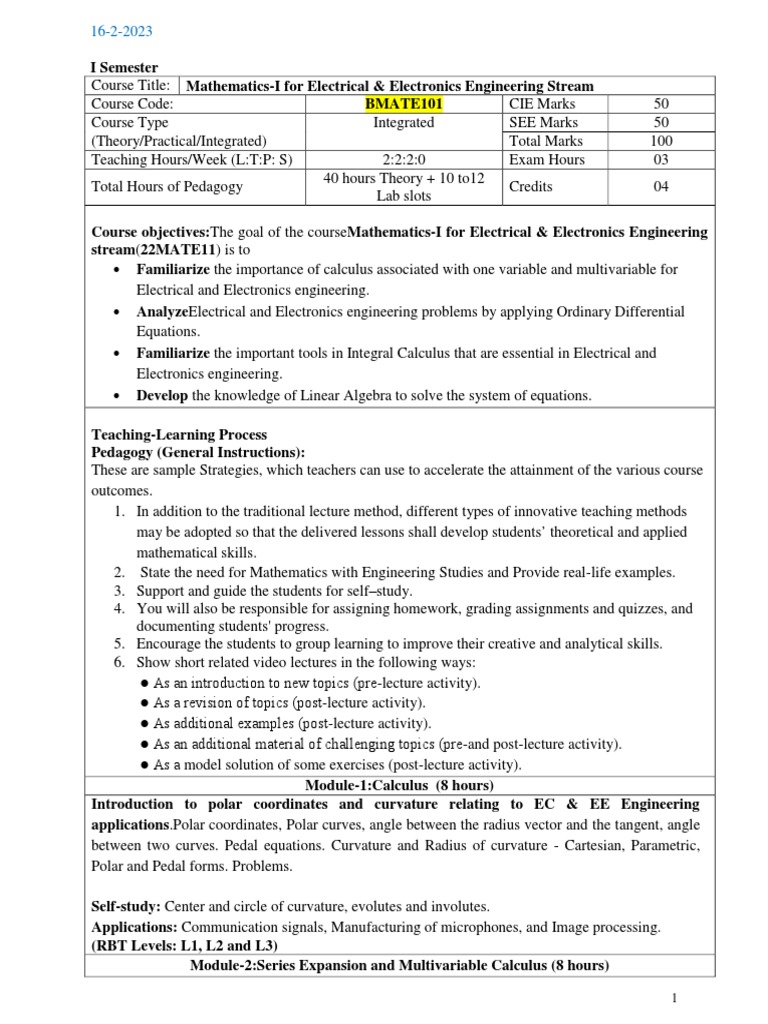 BMATE101 | PDF | Equations | Ordinary Differential Equation