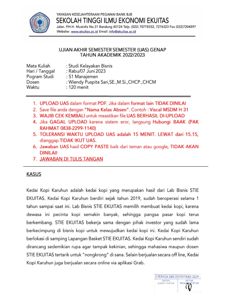 Soal Uas SKB - Bu Wiendy | PDF