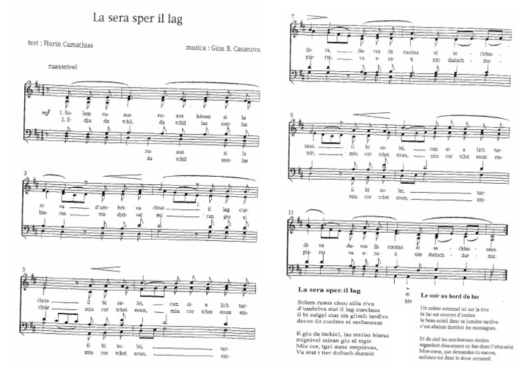 La Sera Sper Il Lag | PDF