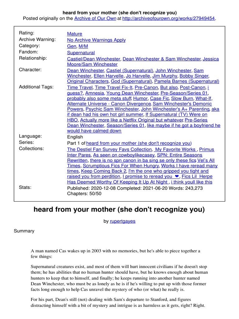 Heard From Your Mother | PDF