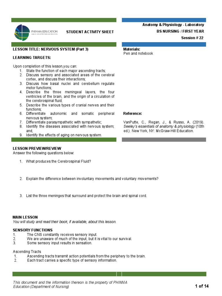 Session #22 SAS - AnaPhy (Lab) | PDF | Autonomic Nervous System | Motor ...