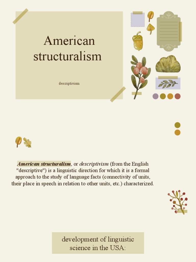 American Structuralism and Descriptivism | PDF | Linguistics | Science