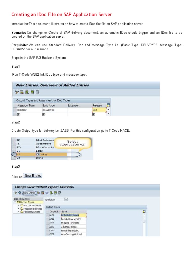 Creating An IDoc File On SAP Application | PDF | System Software | Software Engineering