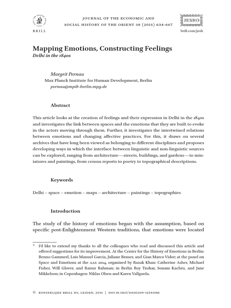 Mapping Emotions Constructing Feelings | PDF | Emotions | Cartography