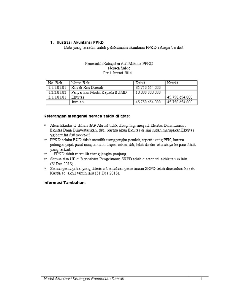 Contoh Kasus PPKD | PDF | Pengelolaan Keuangan & Uang