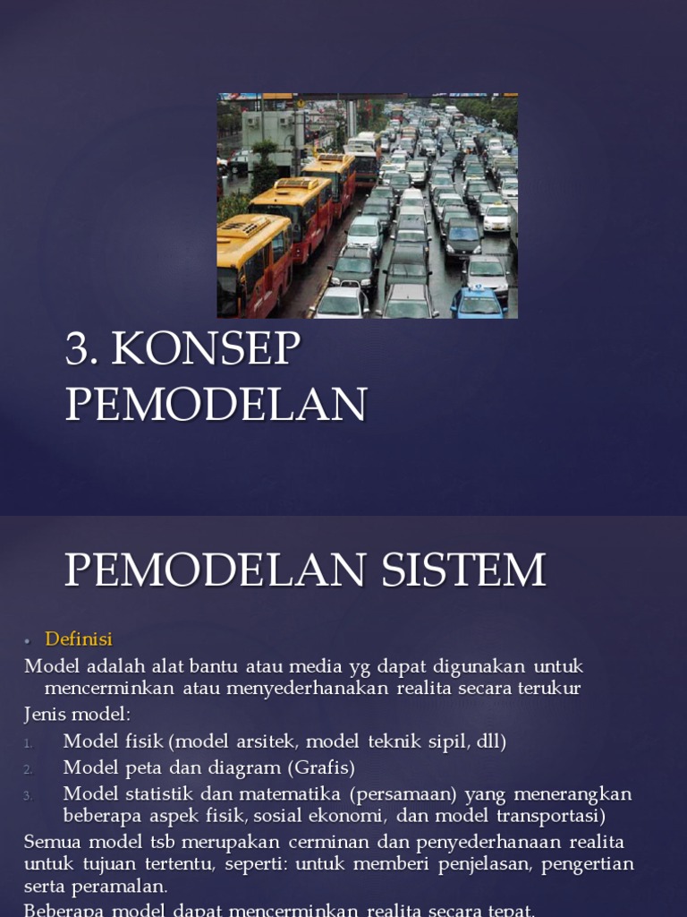 Konsep Pemodelan Sistem Transportasi | PDF