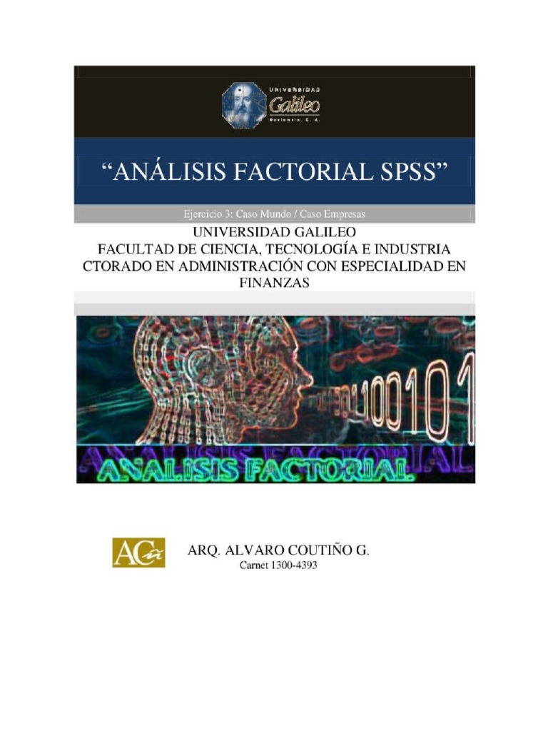 Analisis Factorial 35058407 | PDF
