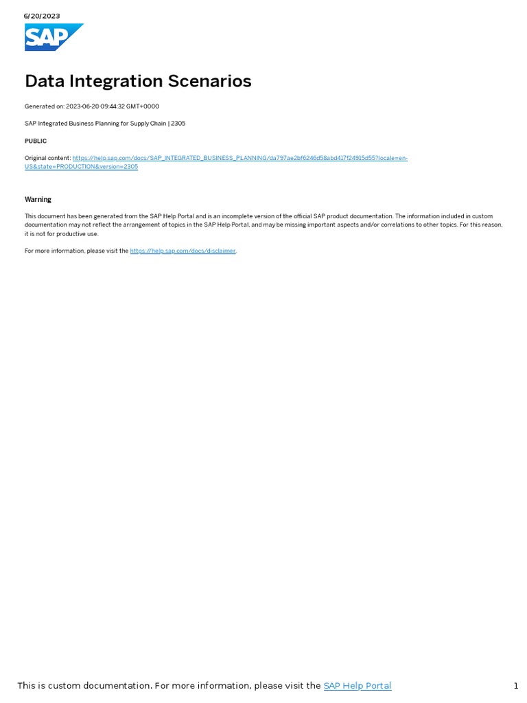 Data Integration Scenarios | PDF | Cloud Computing | User (Computing)