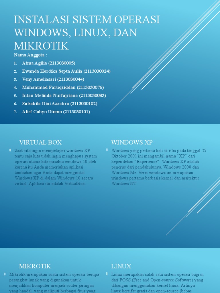 Instalasi Sistem Operasi Windows, Linux, Dan | PDF | Teknologi & Rekayasa