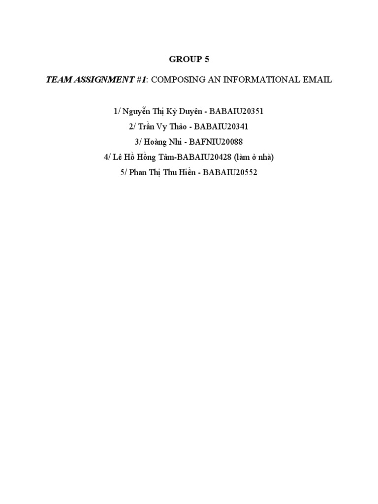 BCSaturday Team Assignment 1 Group 5 Feedback | PDF | Career & Growth | Business