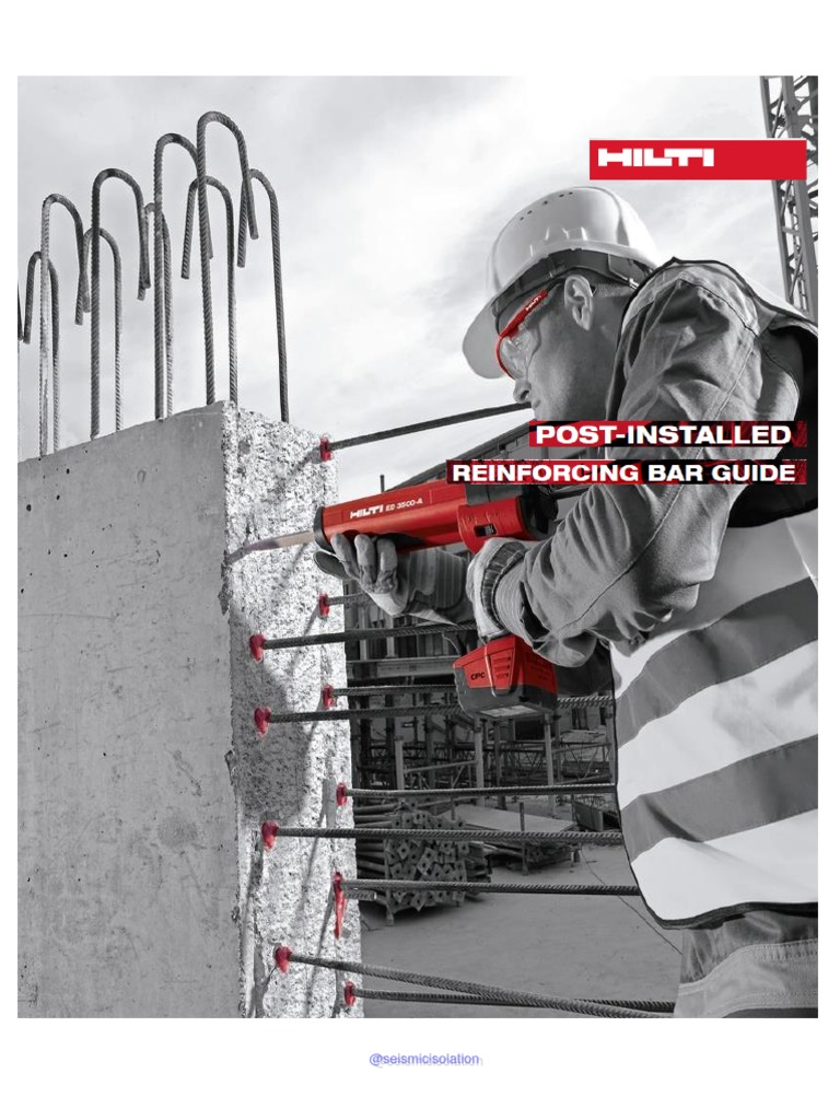 Post-Installed Rebar Guide Technical Information HILTI | PDF | Concrete | Drill