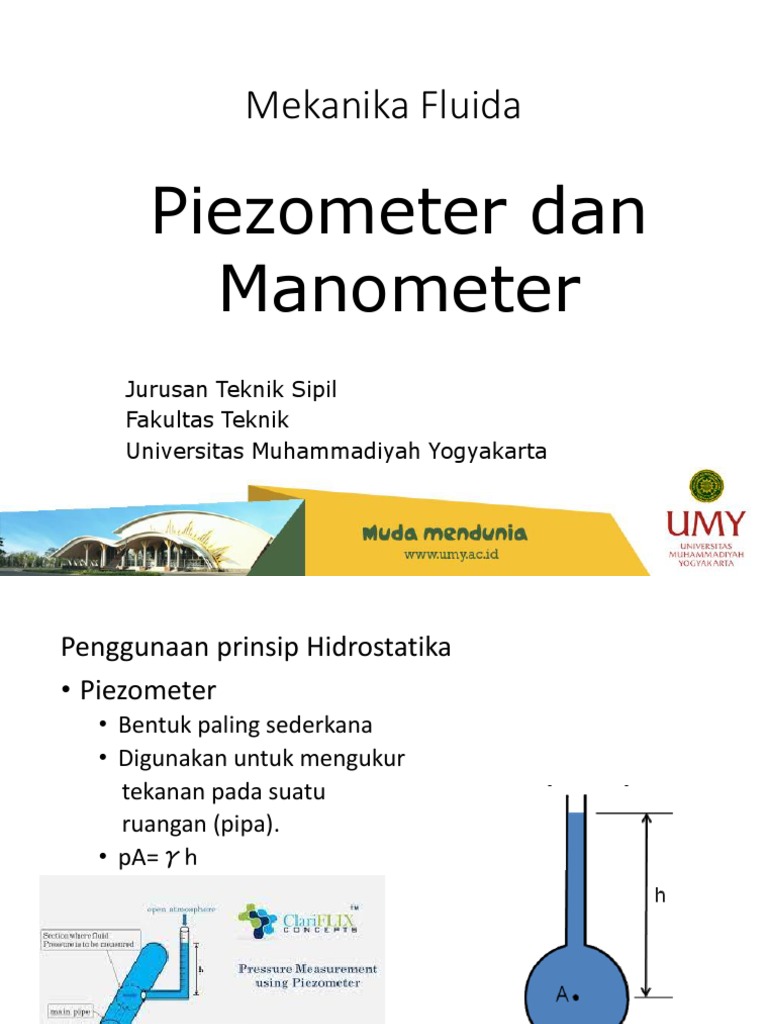 Mekanika Fluida-Piezometer Dan Manometer | PDF