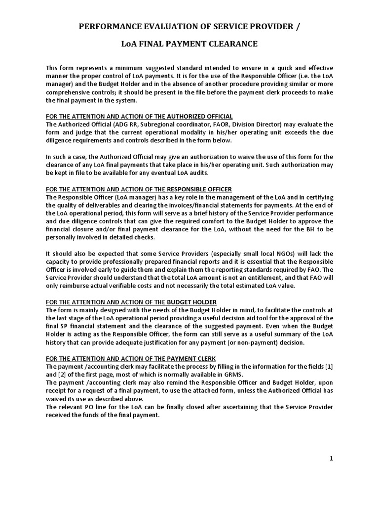 LoA Evaluation Form GCP-SRB-006-EC - PO 9304386 | PDF | Evaluation | Business