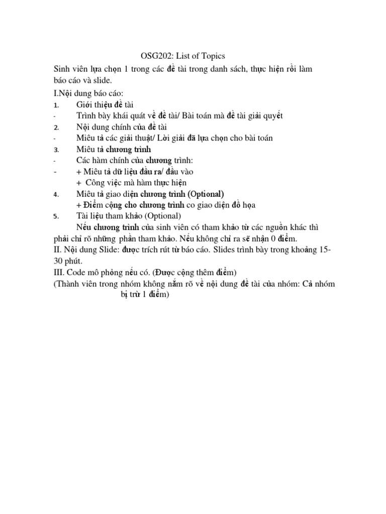 List of Topics - OSG202 | PDF