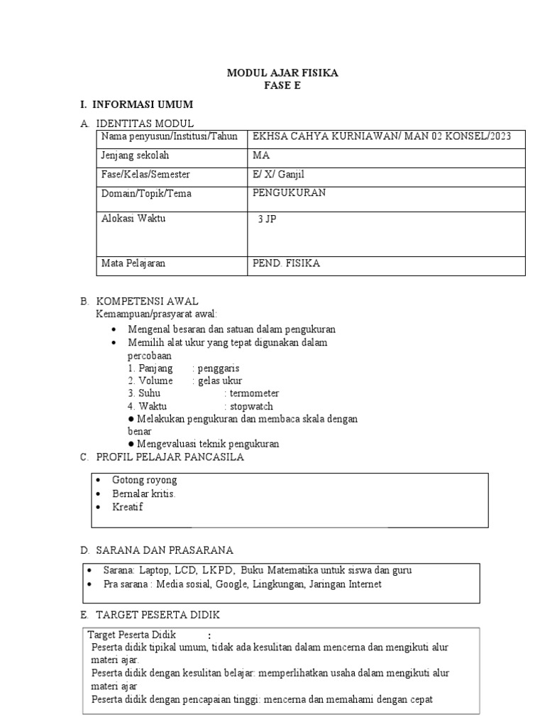 Modul Ajar IKM Ekhsa | PDF