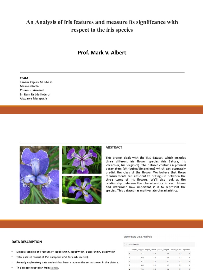 Iris Project Presentation | PDF | Science & Mathematics | Computers