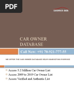 Email Mobile Database of Car Owners Sample 1 | PDF