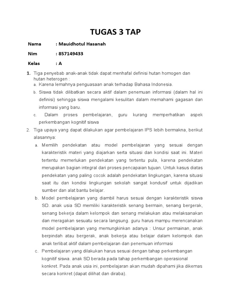 Tugas 3 Tap | PDF | Karier & Perkembangan