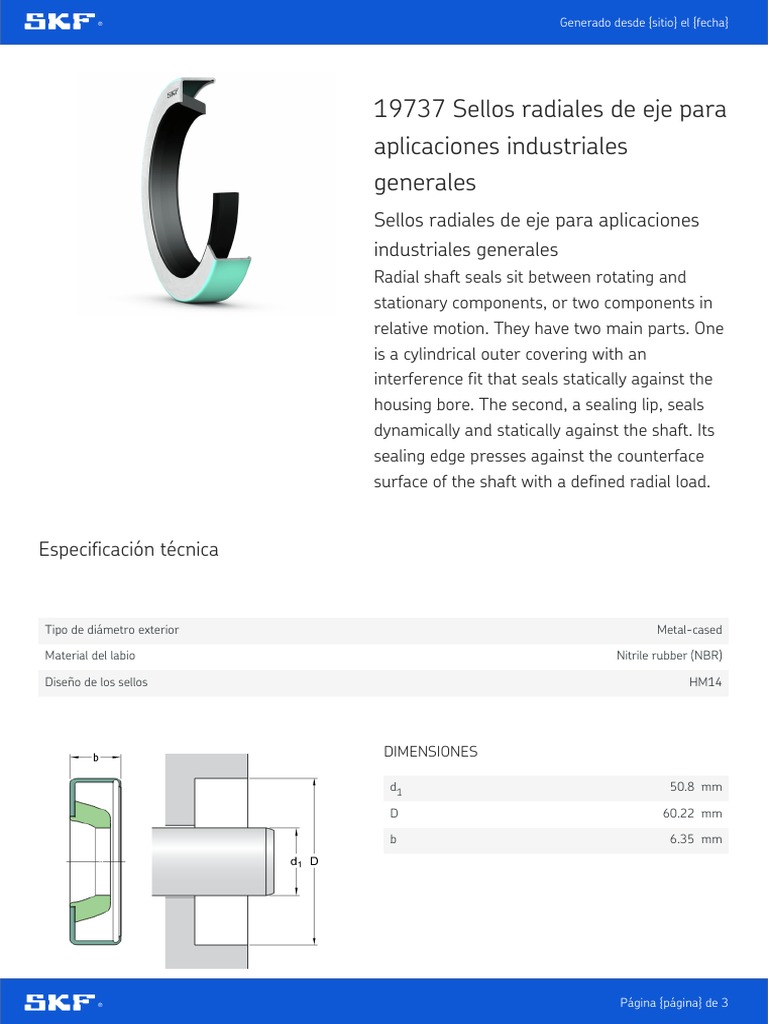 Sellos Radiales de Eje para Aplicaciones Industriales Generales - 20210712 | PDF | Red mundial ...