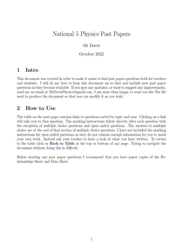 N5 Physics Past Papers by Topic | PDF | Radioactive Decay | Nuclear Fission