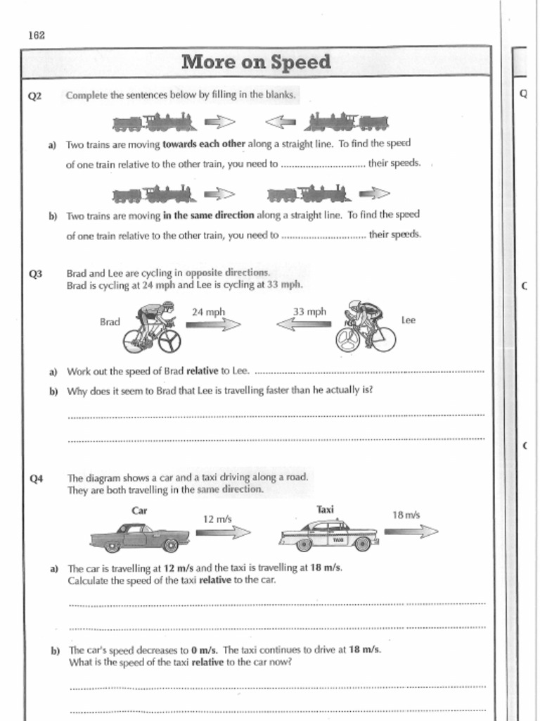 Relative Speed Questions | PDF