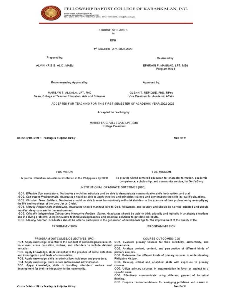 Enhanced Syllabus in RPH | PDF | Crimes | Crime & Violence