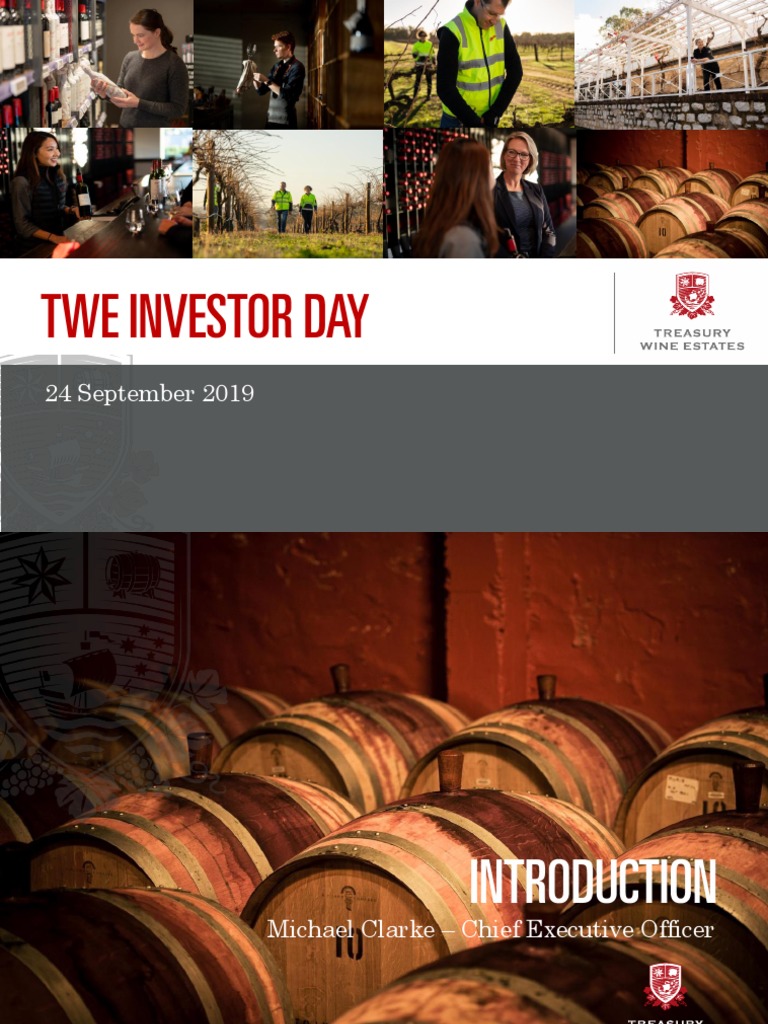 Treasury Wine Estates Investor Day 2019 2 | PDF | Sustainability | Business