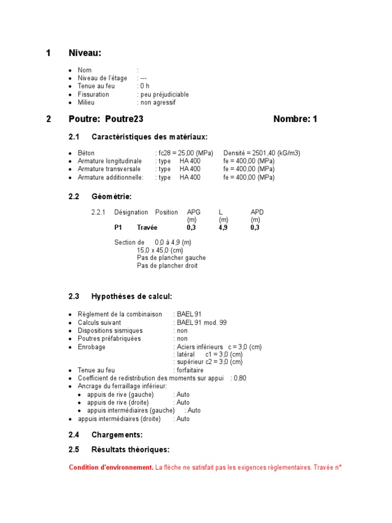 Flèche admissible selon Eurocode 2 | PDF | Béton armé | Ingénierie civile