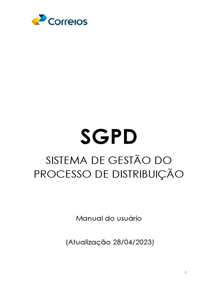 Manual Do Usuario SGPD | PDF | Correio | Desperdício