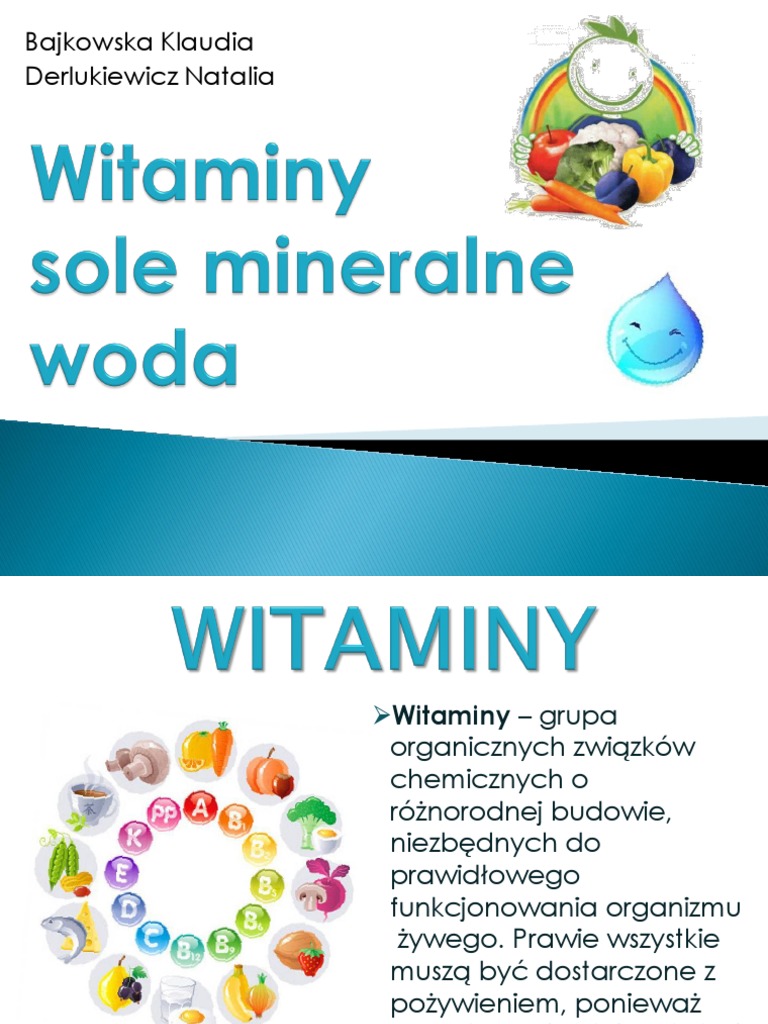 Witaminy Sole Mineralne Woda | PDF